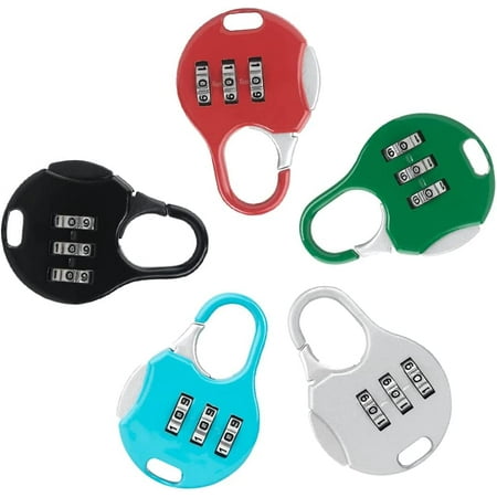 Combination Lock, Combination Padlock, 5 Pieces Mini Code Locks ...