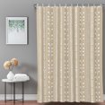 Beige Sand Shower Curtain, Minimalist Rustic Vertical Dashed Lines ...