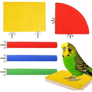 30PCS Birds Perch Covers, Sand Perch for Bird Cage Platform Accessories ...