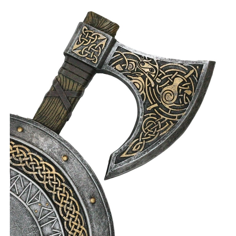 Crossed Viking Battle Axes