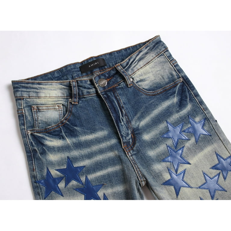 Amiri jeans men's casual printed jeans skinny denim pants Amiri jeans men's casual printed jeans skinny denim pants