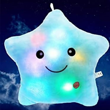 FlashingBlinkyLights Happy Star Light Up Pillows With Auto-Off Slow ...