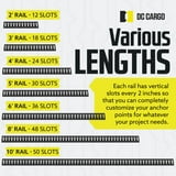 DC Cargo Etrack Rails 6' Horizontal Black Powder Coated E Track Rail 4 ...