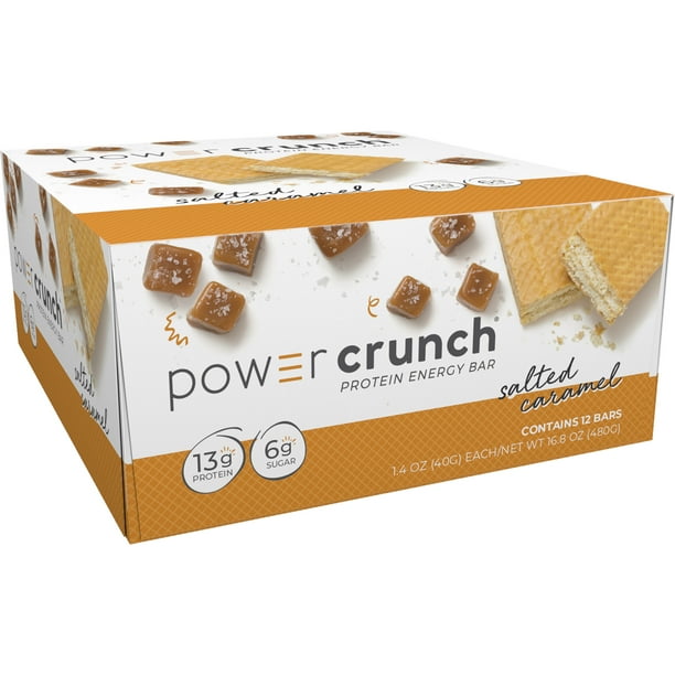Power Crunch ORIGINAL Protein Energy Bar Salted Caramel, 1.4 oz, 12 ...