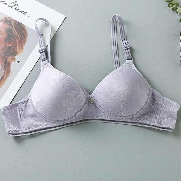 Mefallenssiah Everyday Bras Women'S Bra Soild Wire Free Underwear One ...