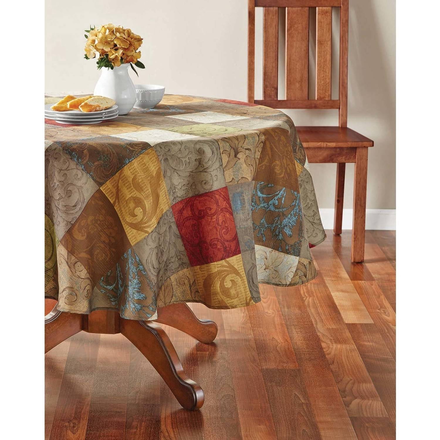 Mainstays Tuscany Fabric Multiple Sizes Tablecloth Walmart Mainstays Tuscany Fabric Multiple Sizes Tablecloth Walmart