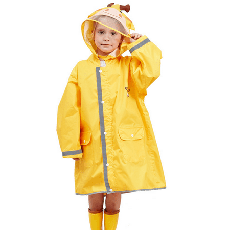 Kids Rain Poncho, Toddler Poncho with Hood, Waterproof Rain Jacket Coat, 3D Cartoon Kids ...