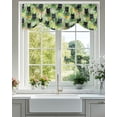 Black Cat Tie Up Valances Curtain, Orange Purple Yellow Pink Flower ...