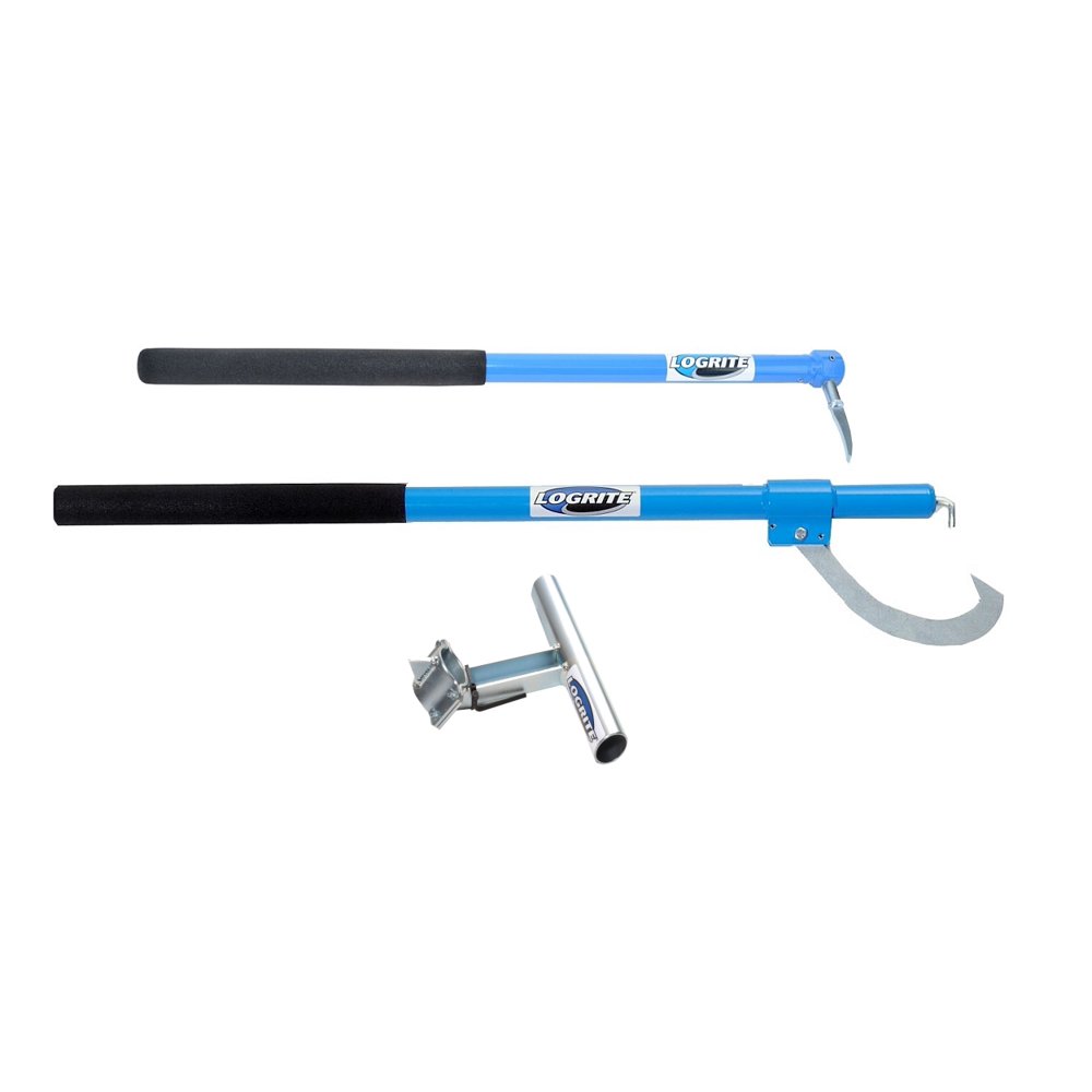 LogRite 60'' Aluminum Cant Hook + 30'' Hookaroon + Universal Log Stand ...