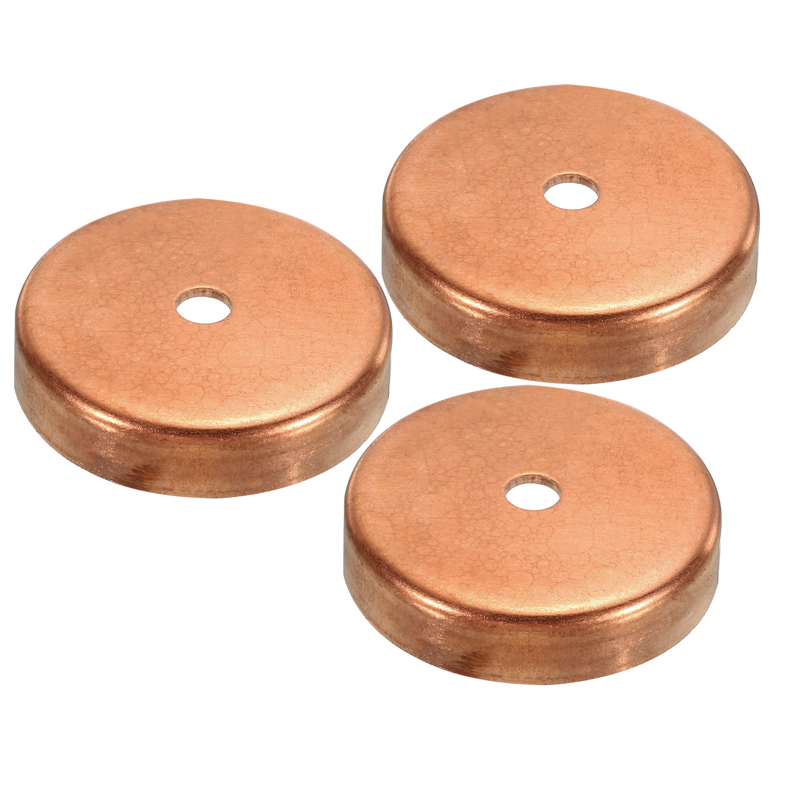 Uxcell 1-5/8" Copper End Cap with 1/4" Hole, 3 Pcs Pipe Fitting Sweat ...