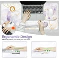 Mosiso Desk Mat Keyboard Mouse Pad Set, 4 in 1 Ergonomic Memory Foam ...