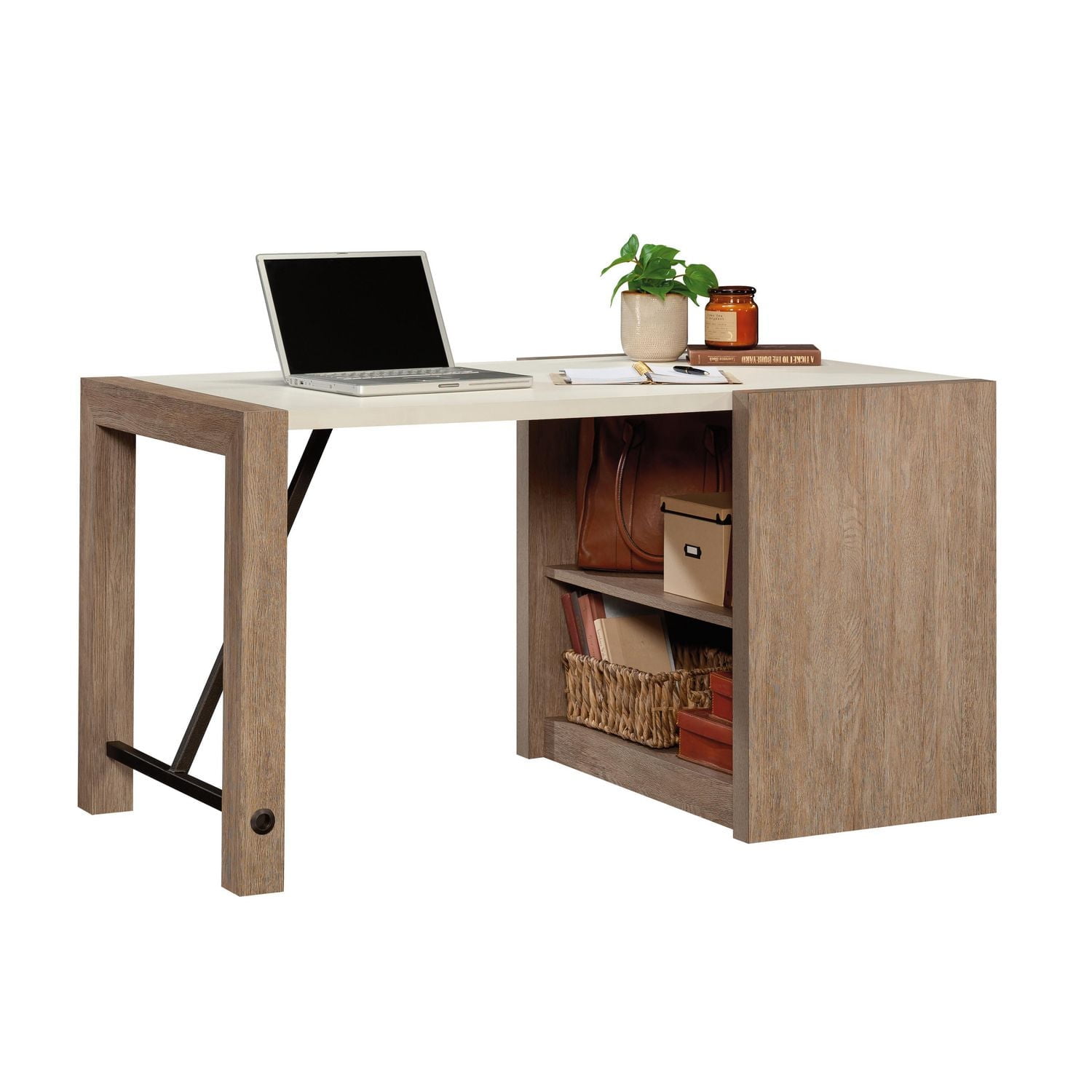 Click here for Sauder Dixon City Computer Desk  Brushed Oak  4328... prices