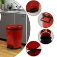 2.6 Gallon Round Step Trash Can, Plastic Round Garbage Container Bin ...