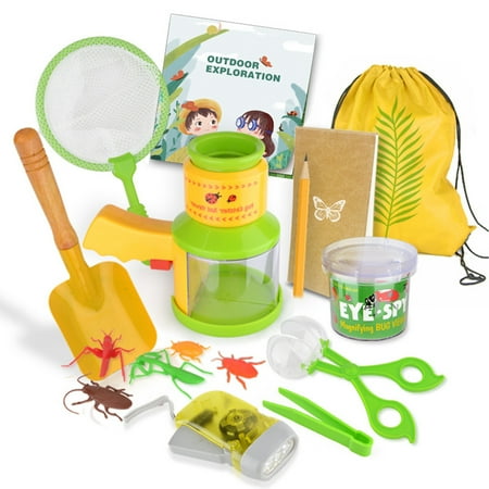 Nature Outdoor Exploration Kit with Bug Catcher Net Tweezers ...