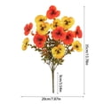 13.7" Artificial Bouquets with Fluorescent Plastic Flowers, Outdoor ...