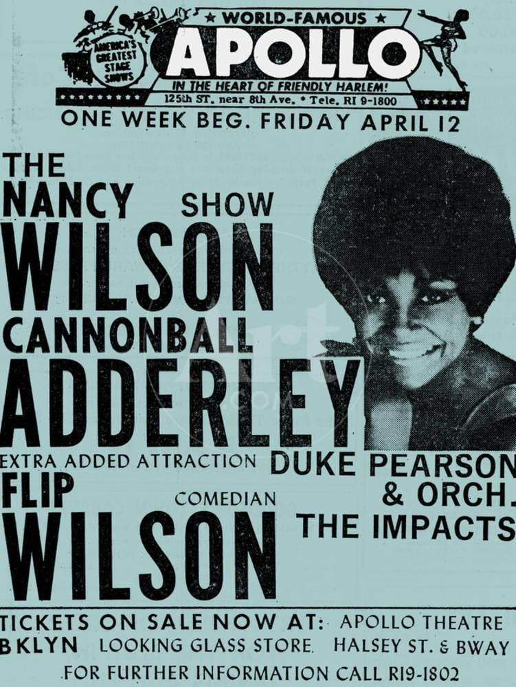 Apollo Theatre Nancy Wilson, Cannonball Adderley, Duke Pearson, Flip ...