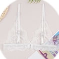 BRGZLK Women Triangle Lace Bralettes Cute V Neck Wireless Cami Bra ...