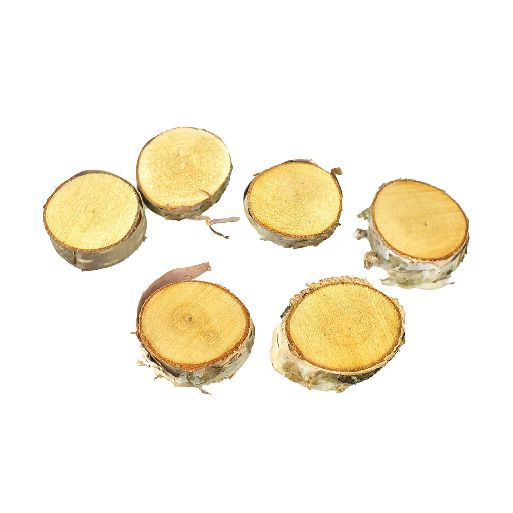 Miniature Natural Birch Wood Rounds, Assorted Sizes, 6-Piece - Walmart.com