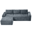 104" Modern Modular Sectional Sofa, Couch with Corduroy Fabric And ...