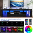 Vans Modern High Gloss LED TV Stand, Entertainment Center with Drawer ...