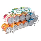 mDesign Metal 2-Tier Pop/Soda and Food Can Storage Dispenser, 2 Pack ...