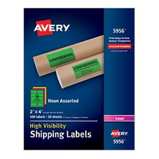 Avery-Dennison Ave5956 2 X 4 In. High-Visibility Shipping Label ...