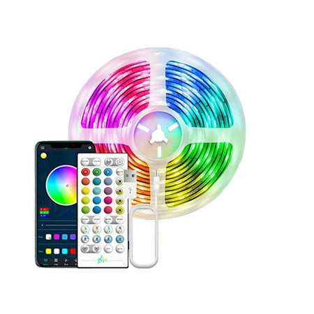 Lolmot Led Strip Rgb Music Synchronized Color Change, Bluetooth Led ...