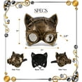 Attitude Studio Gold Steampunk Metallic Cat Mask Costume With Goggle ...