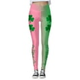 Arlun Funny St. Patrick's Day Letter Printed Womens Leggings High ...