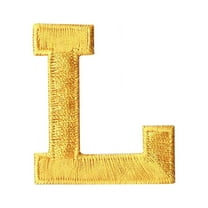 Alphabet Letter - L - Color Yellow - 2" Block Style - Iron On ...