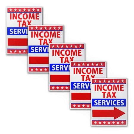 VIBE INK Large 18x24-inches Income Tax Return Services Directional ...