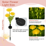 Lyacmy Yellow Flower Solar Garden Lights Outdoor, Waterproof Solar ...