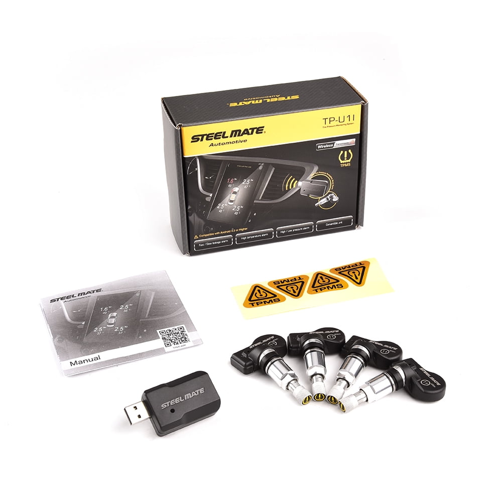 Steelmate TPMS Tire Pressure Monitor USB TPMS with 4 Internal Sensors ...