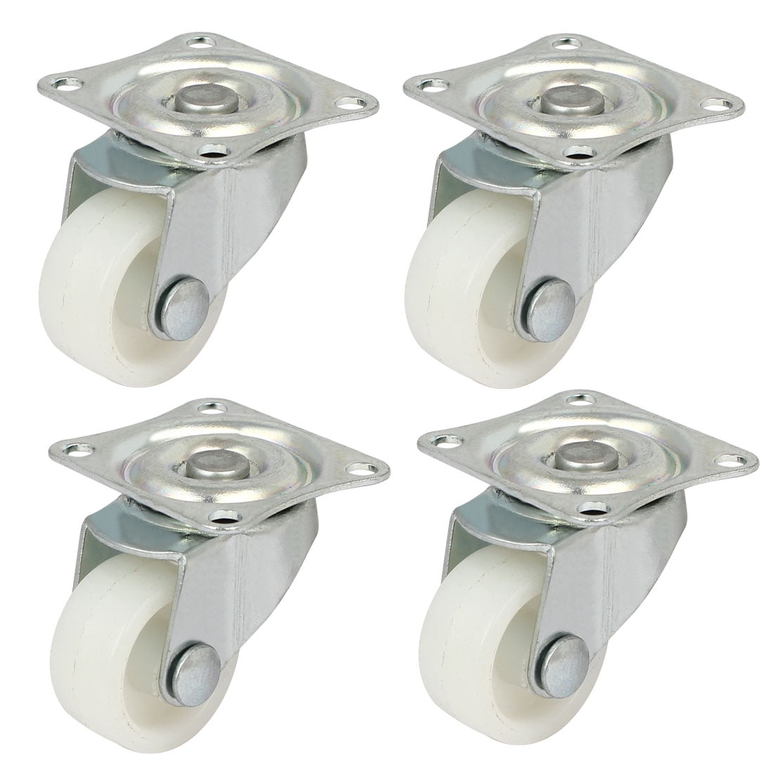 1'' Diameter Wheel 360 Degree Rotation Plate Mount Swivel Caster 4pcs ...