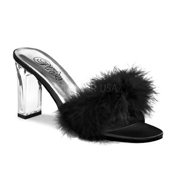 ROMANCE-301F, 3 1/4" Marabou Slide Sandal - Walmart.com