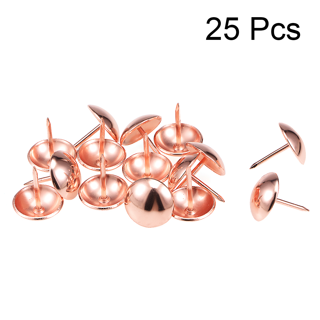 Upholstery Nails Tacks 19mmx23mm Round Thumb Push Pins Rose Gold Tone ...
