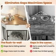 Corner Dog Crate Furniture, 44.6" Modern Dog Kennel End Table with ...