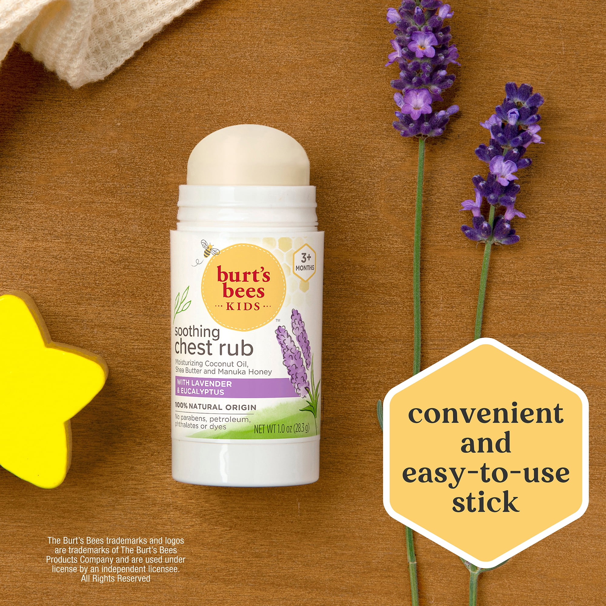 Burt's Bees Kids Chest Rub Stick with Coconut Oil, Shea Butter and ...
