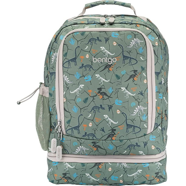 Bentgo Kids Prints 2-in-1 Backpack & Insulated Lunch Bag - Dino Fossils ...