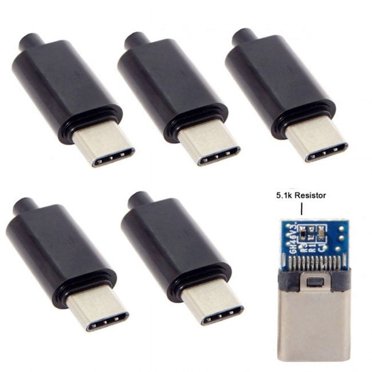 JSER 5pcs/lot DIY 24pin USB Type C USB-C Male OTG Host Type 5.1k ...