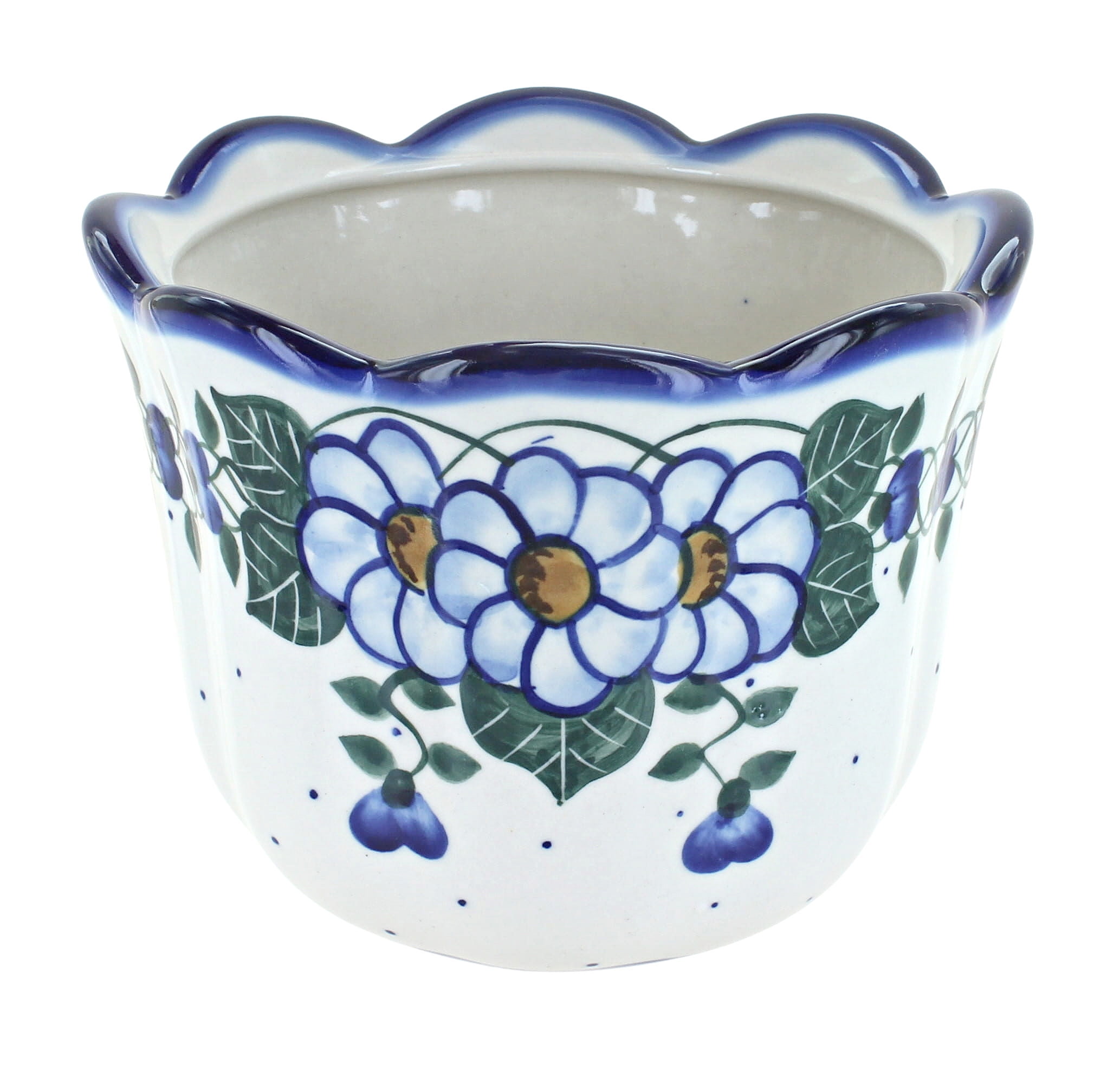 Blue Rose Polish Pottery Primrose Planter - Walmart.com