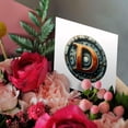 3drose, Charming Letter D. Round Rusty Metal Plate Stylish Artsy Gift ...