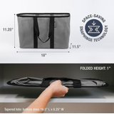 CleverMade Collapsible EcoBasket Tote 30L, Shadow Gray Midnight Black ...
