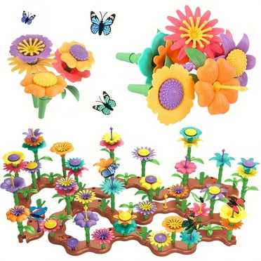 UUSUOO Flower Building Set for Kids,136 PCS Flower Garden Building Toys ...