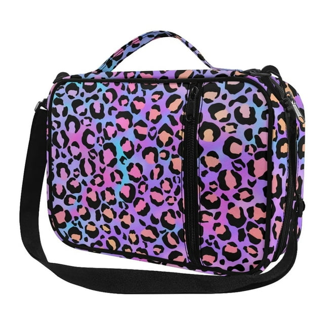 Renewold Hippie Rainbow Leopard Bible Cover with Shoulder Strap Large Size for Women Bible ...