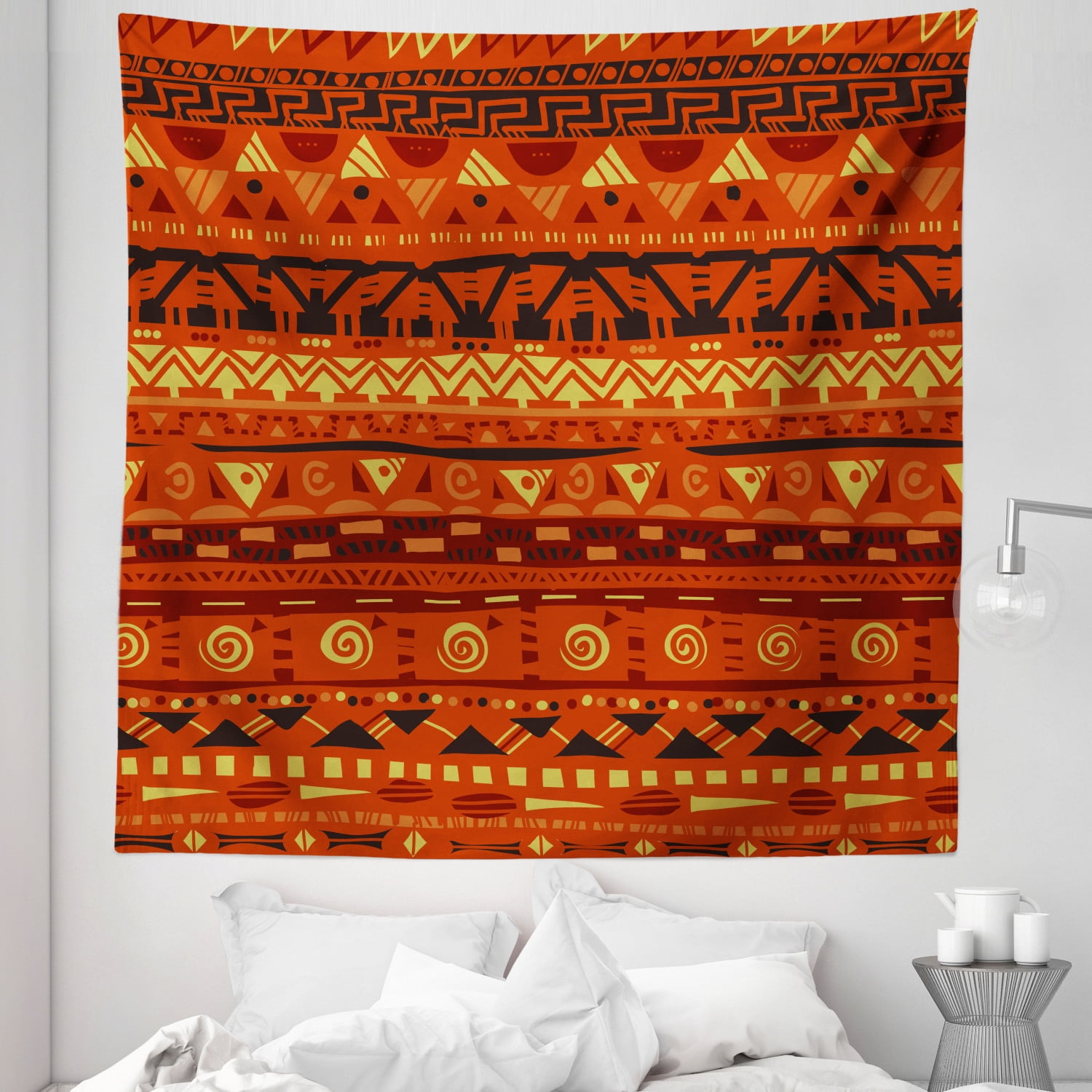 Tribal Tapestry, Antique Folkloric Motifs Geometric Art Ornaments ...