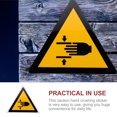 GETAJGHSD 1Pc Hand Crushing Warning Decal Black Safety Sticker for ...