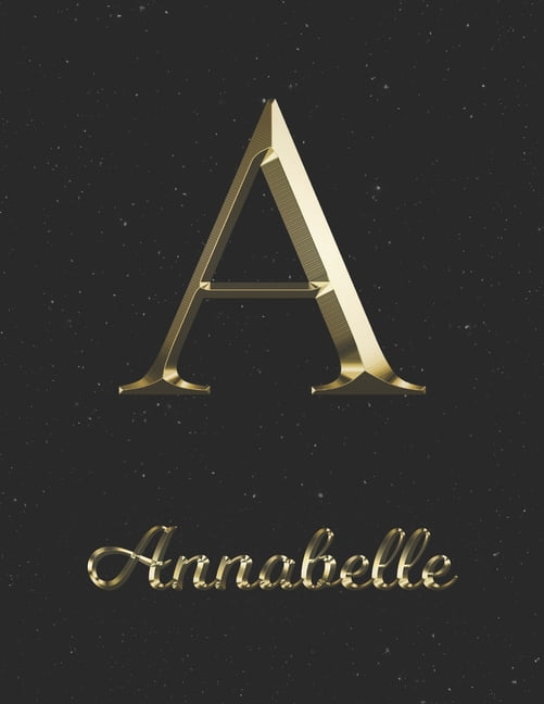 Annabelle: 1 Year Daily Planner (12 Months) - Yellow Gold Effect Letter ...