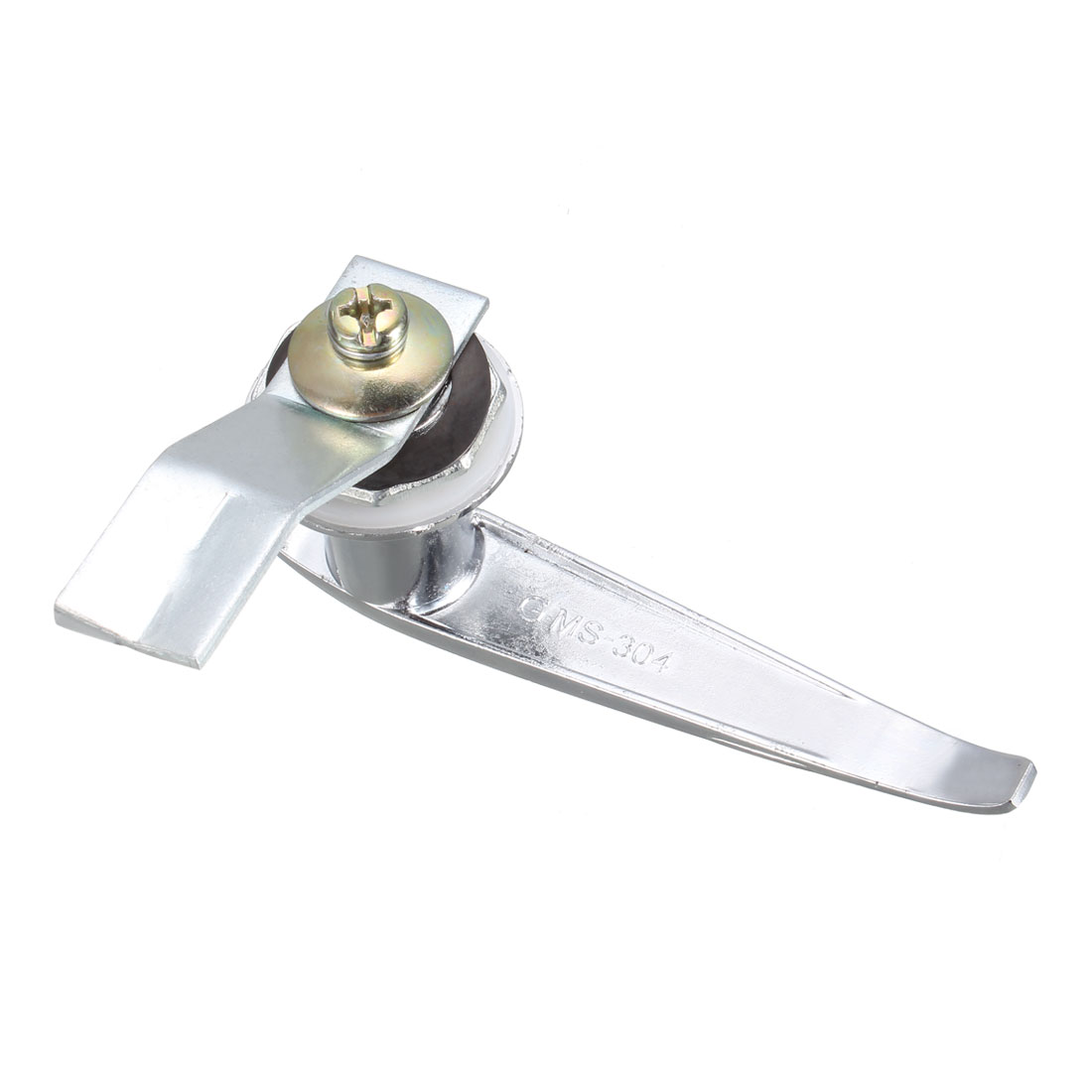120mm Silver Tone Metal L Shaped Handle Door Passage Locking Lever Lock ...