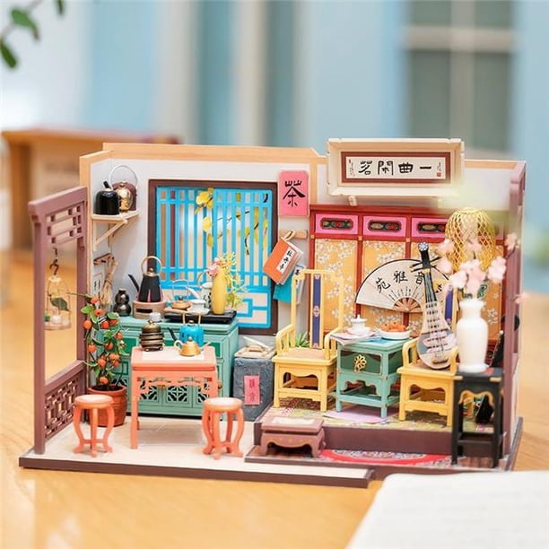 Family Tea House - Robotime SN010 Ancient China DIY Miniatures ...